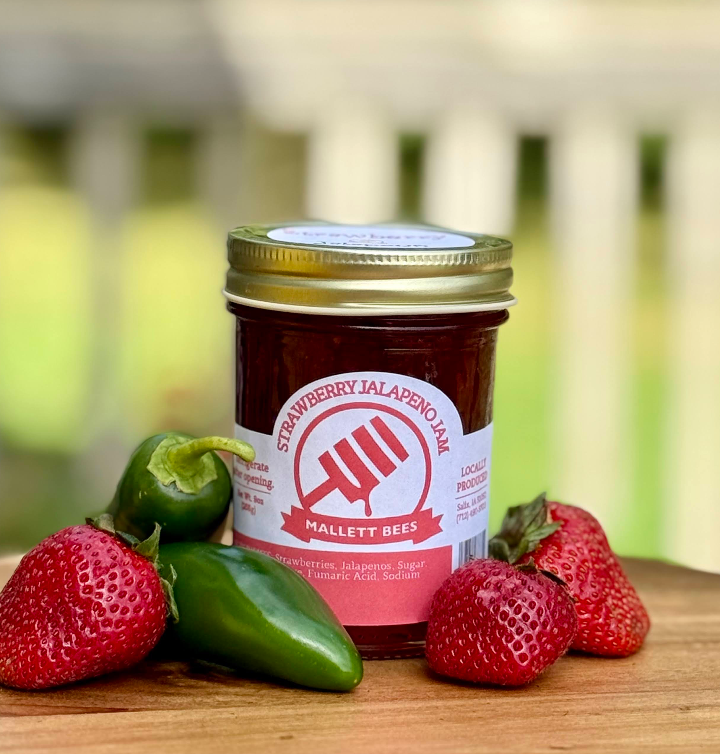 Strawberry Jalapeno Jam - 9oz – Mallett Bees